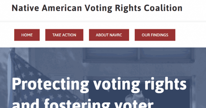 Native American Voting Rights Coalition - Native American Rights Fund : Native American Rights Fund